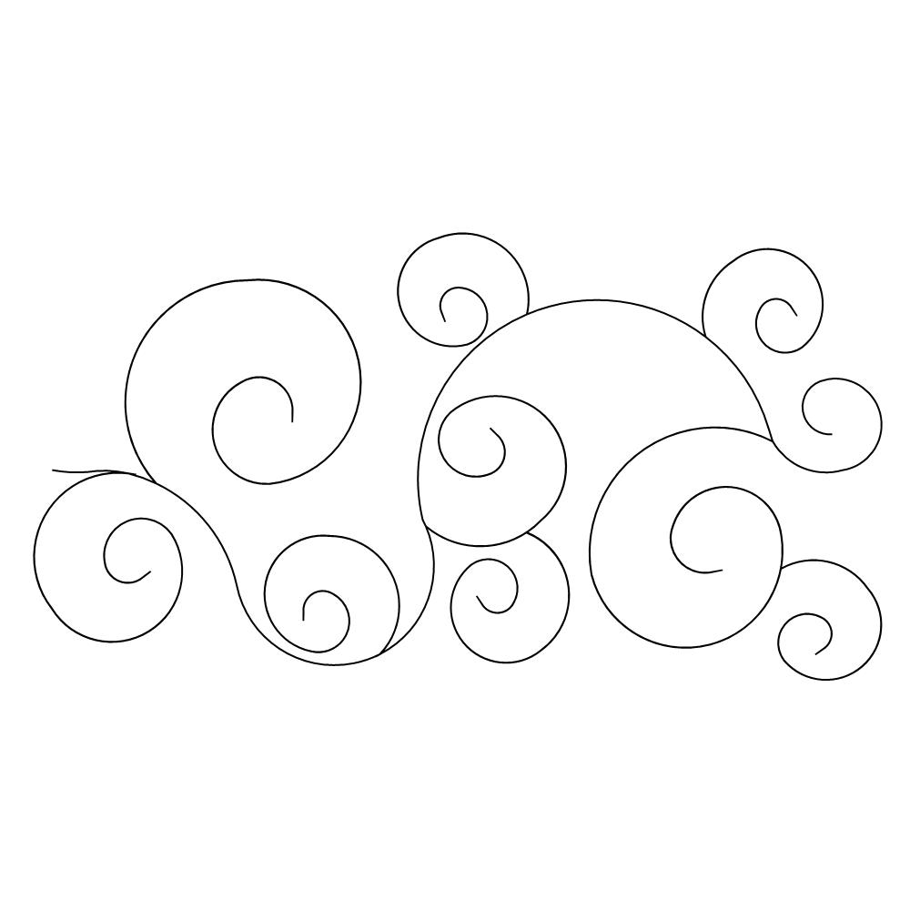 classy curls border 2 right end Digital Pattern | Sweet Dreams Quilt ...