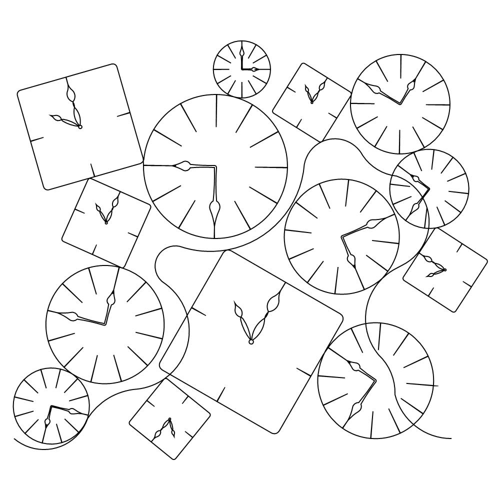 clocks pano 001 Digital Pattern | Sweet Dreams Quilt Studio - Edge to ...