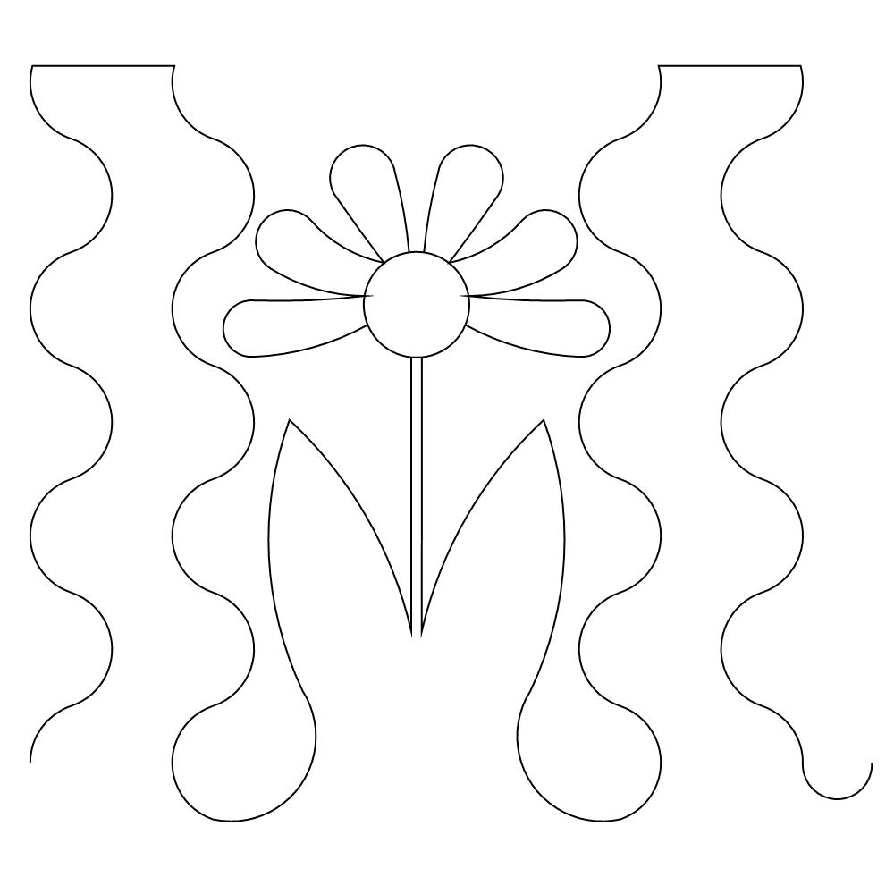 coneflower x-hatch border 001 Digital Pattern | Sweet Dreams Quilt ...