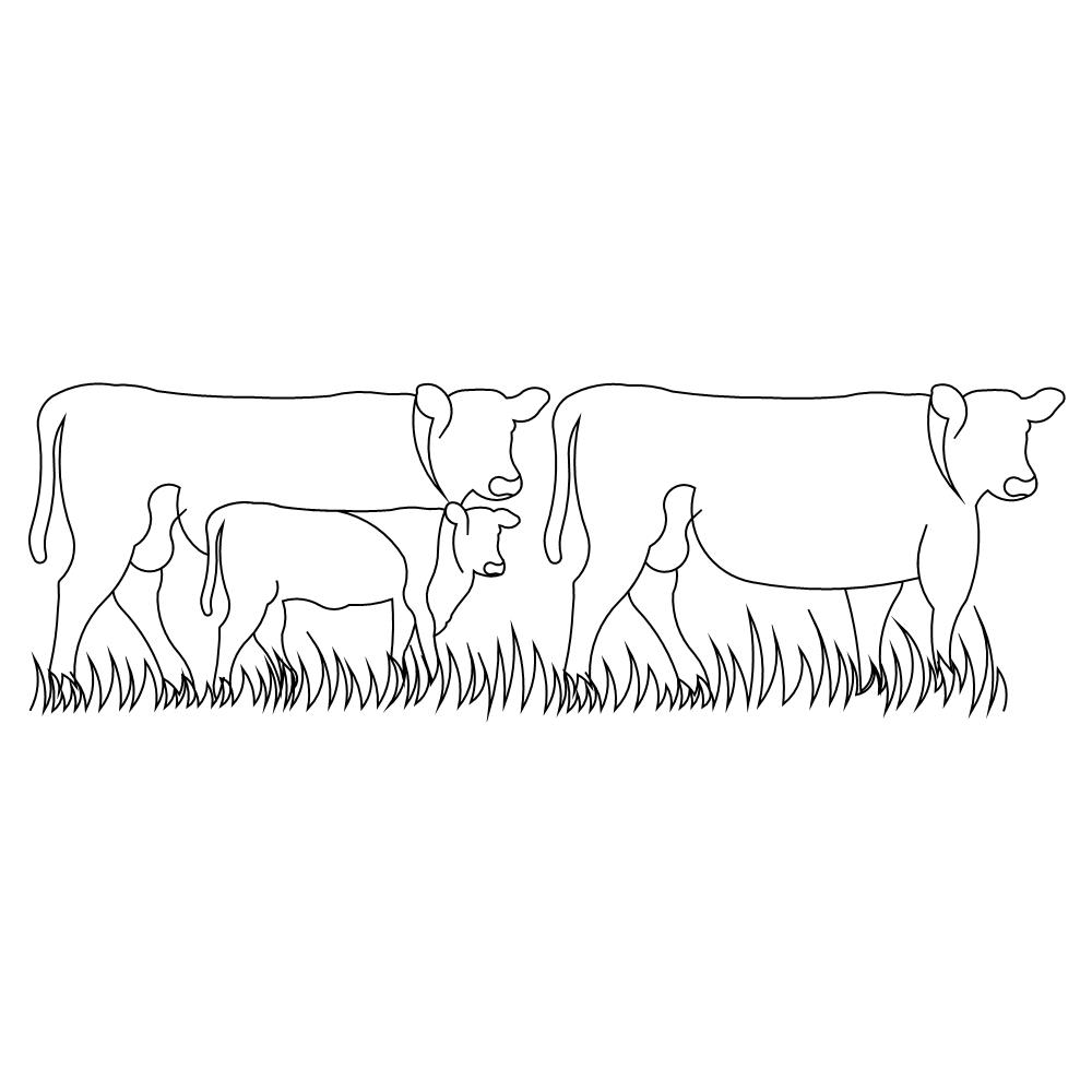 cow border 001 Digital Pattern | Sweet Dreams Quilt Studio