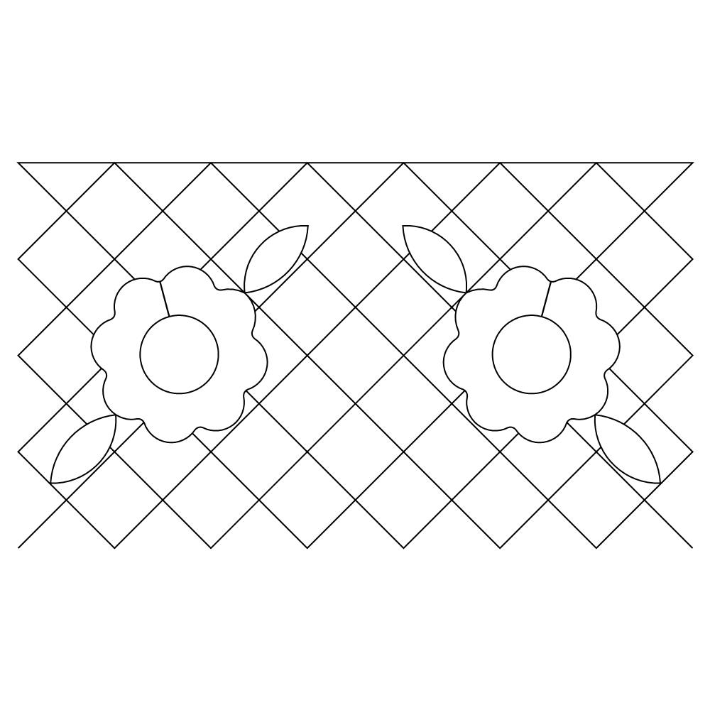 crosshatch flower border 001 Digital Pattern | Sweet Dreams Quilt ...