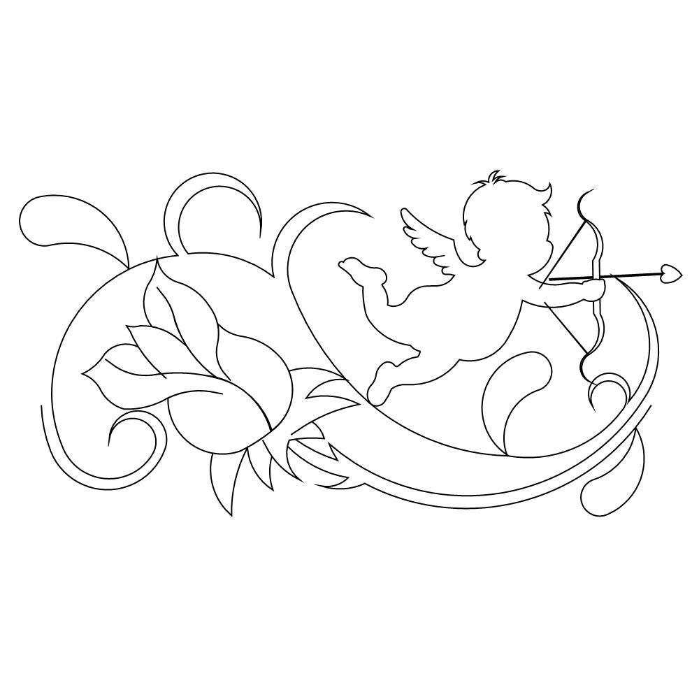 cupid border 001 Digital Pattern | Sweet Dreams Quilt Studio - Digital ...
