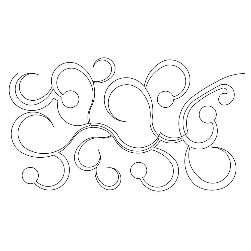 curls border 001 Digital Pattern | Sweet Dreams Quilt Studio - Digital ...