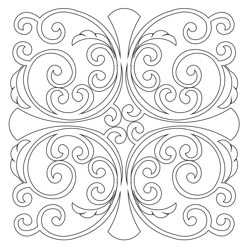 curly iron work corner Digital Pattern | Sweet Dreams Quilt Studio ...
