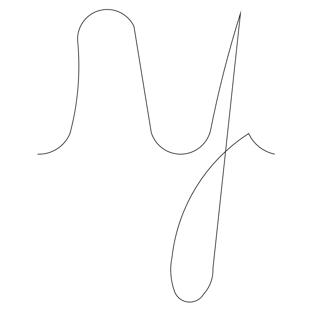 cursive lc y Digital Pattern | Sweet Dreams Quilt Studio - Digital ...