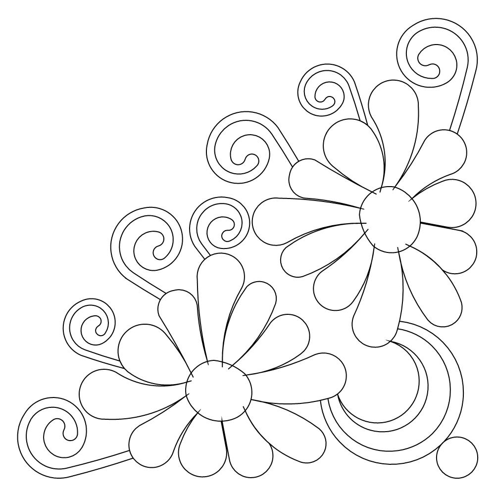 daisy curved lc block 001 Digital Pattern | Sweet Dreams Quilt Studio ...