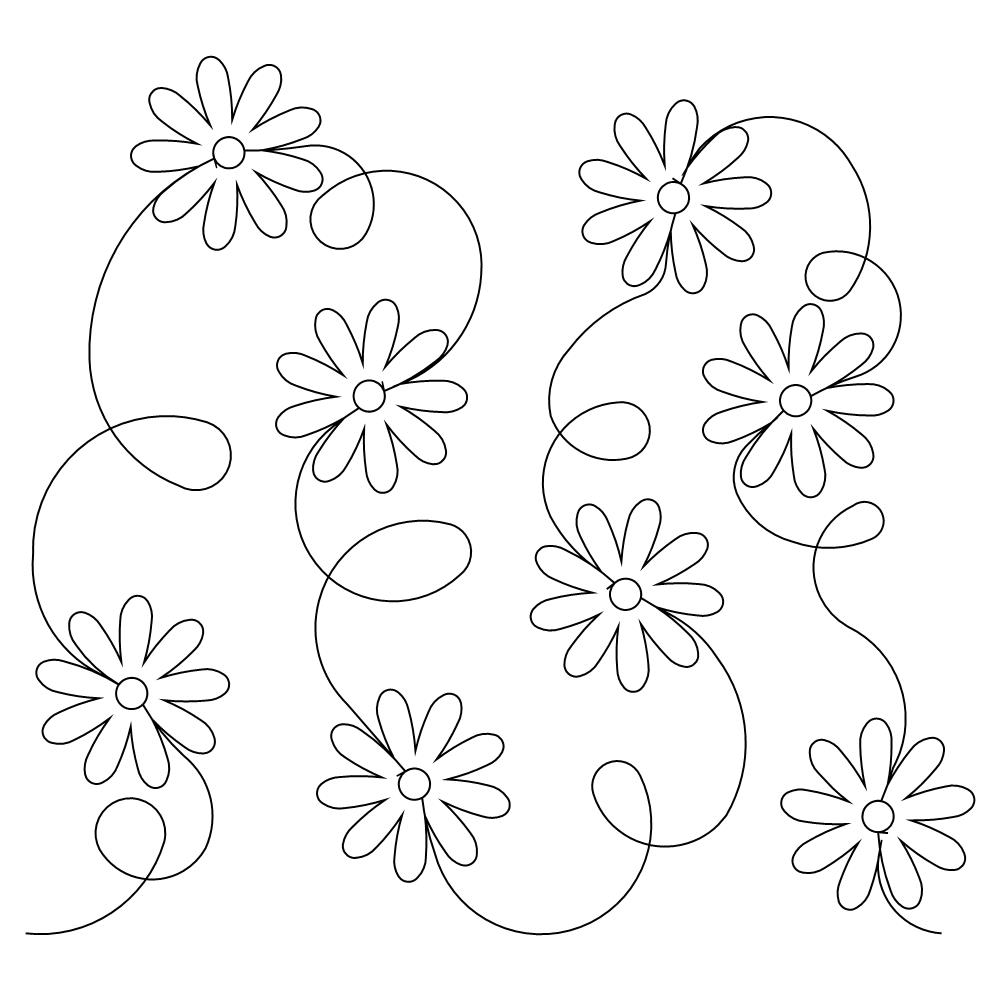 daisy meander e2e 001 - Edge to Edge Quilting Patterns