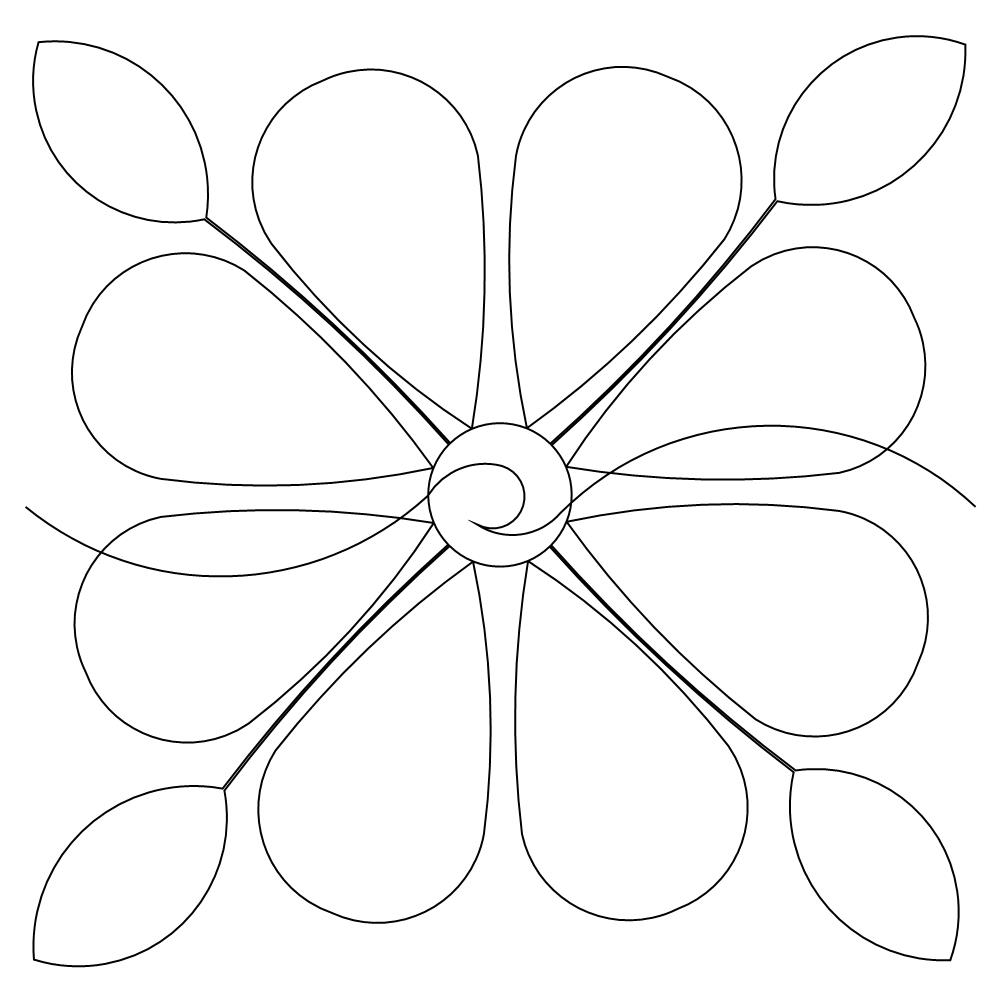 daisy vine border 001 Digital Pattern | Sweet Dreams Quilt Studio ...