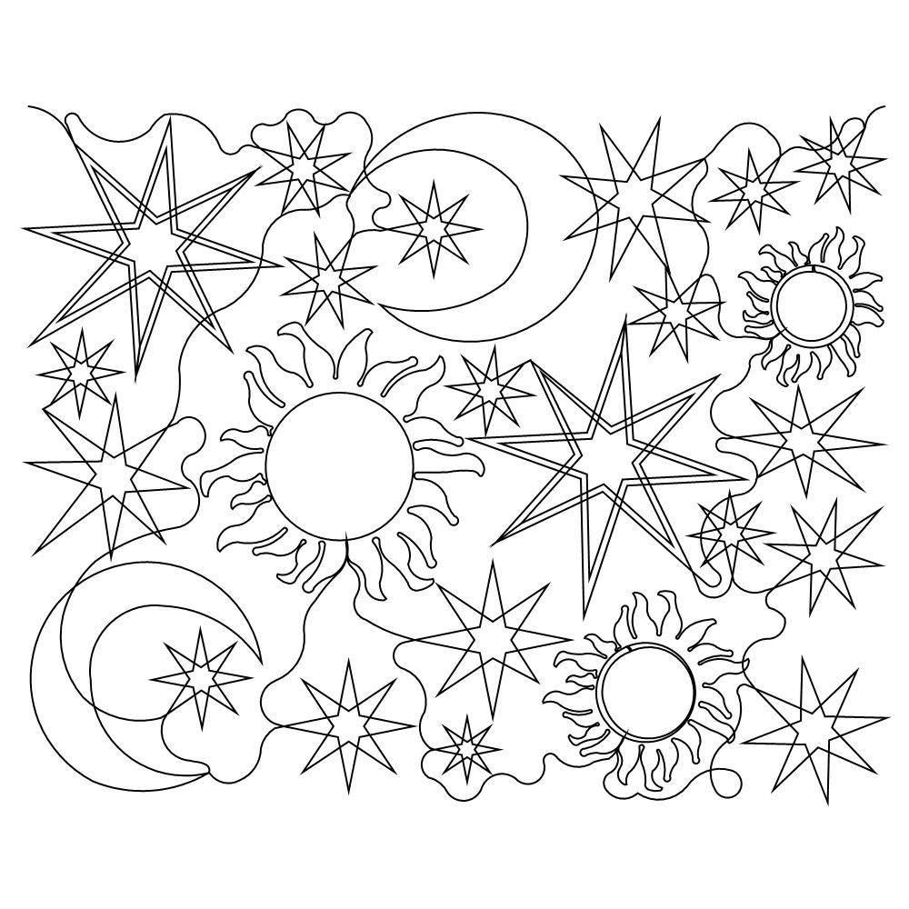 day and night skies complex Digital Pattern | Sweet Dreams Quilt Studio ...