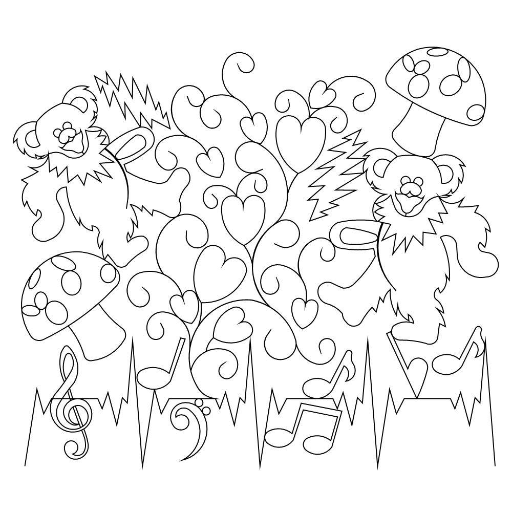 deadhead mixed e2e 001 - Edge to Edge Quilting Patterns