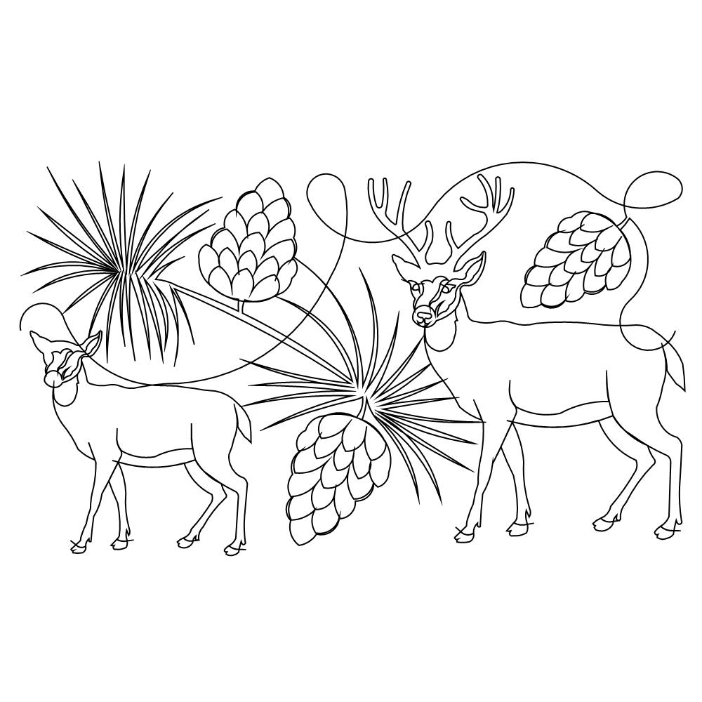 deer border 002 Digital Pattern | Sweet Dreams Quilt Studio - Digital ...
