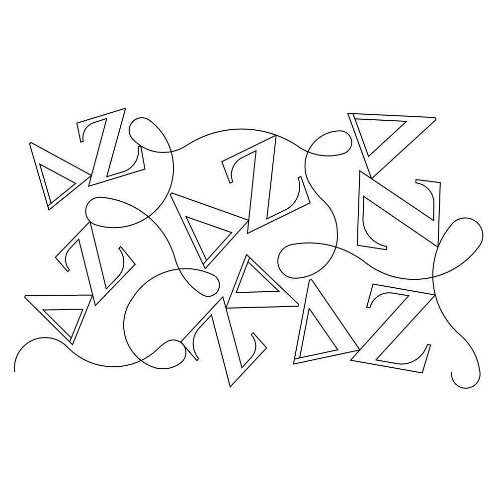 delta zeta e2e 001 - Edge to Edge Quilting Patterns
