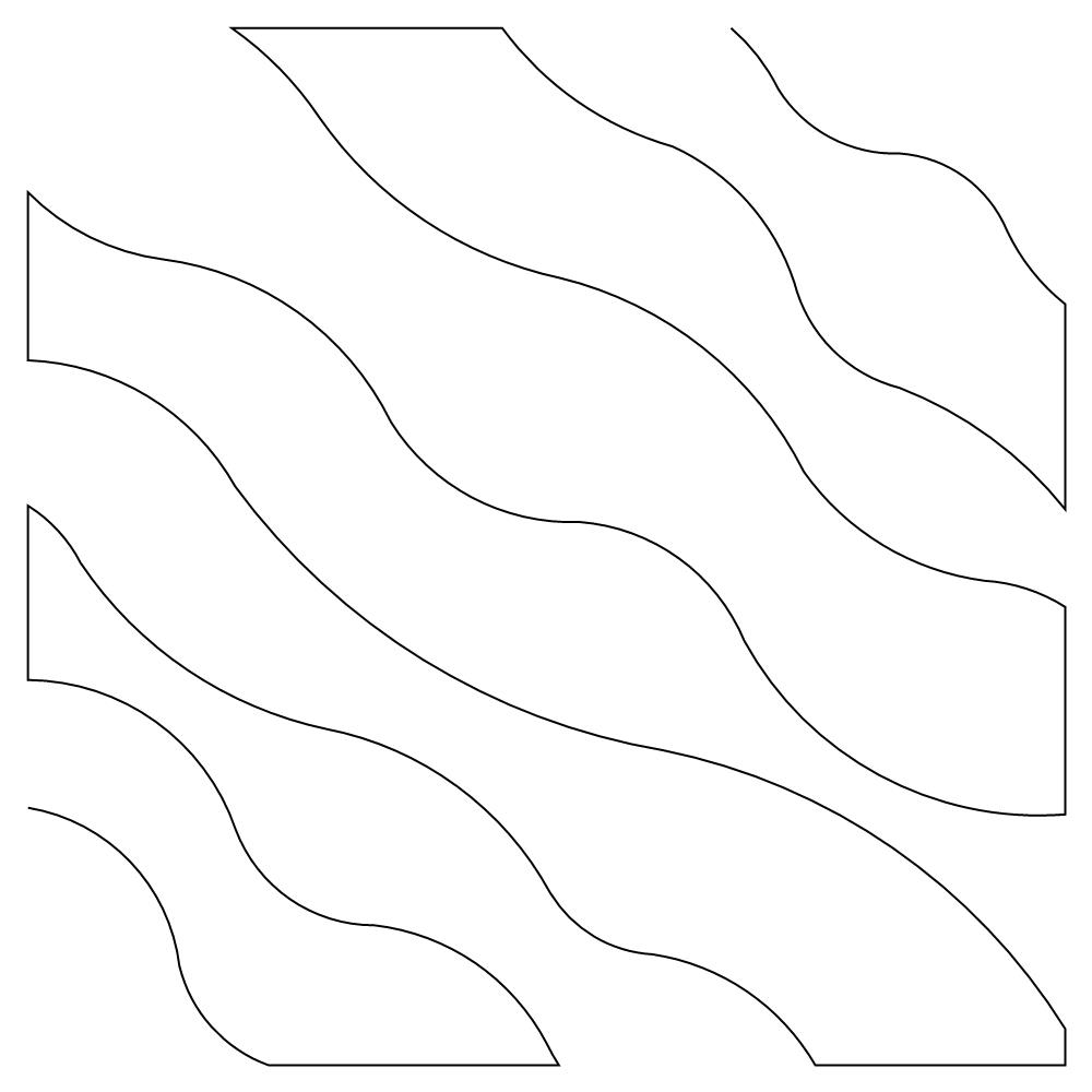 diagonal wave block 001 Digital Pattern | Sweet Dreams Quilt Studio ...