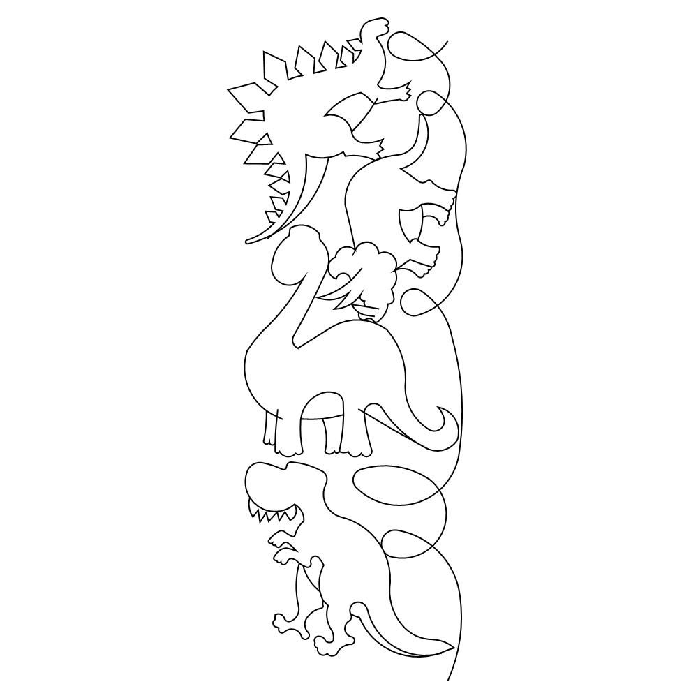 dinosaur side border element 1 Digital Pattern | Sweet Dreams Quilt ...