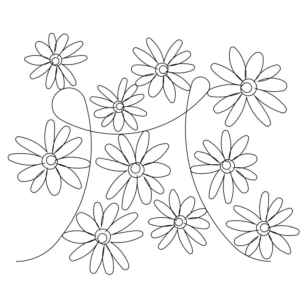 dizzy flower e2e pano 004 - Edge to Edge Quilting Patterns
