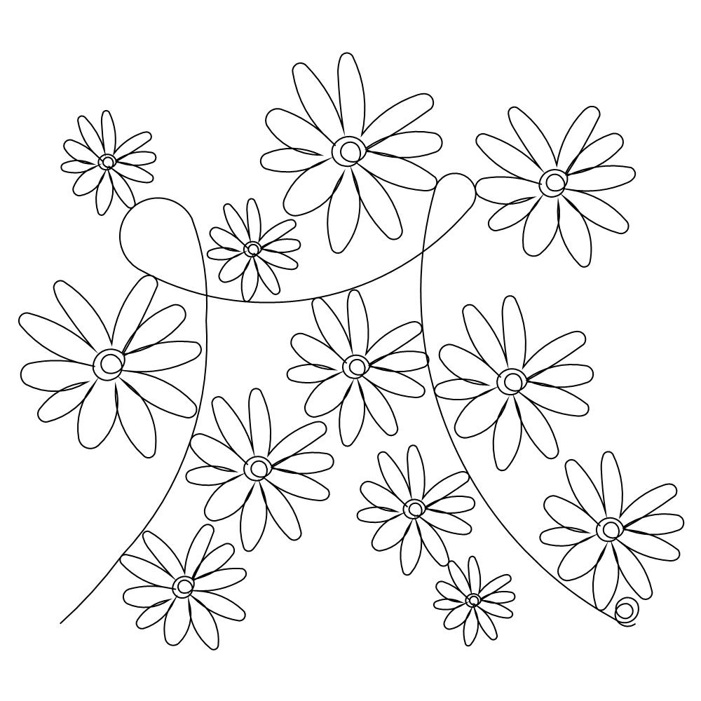 dizzy flower pano 002 Digital Pattern | Sweet Dreams Quilt Studio ...