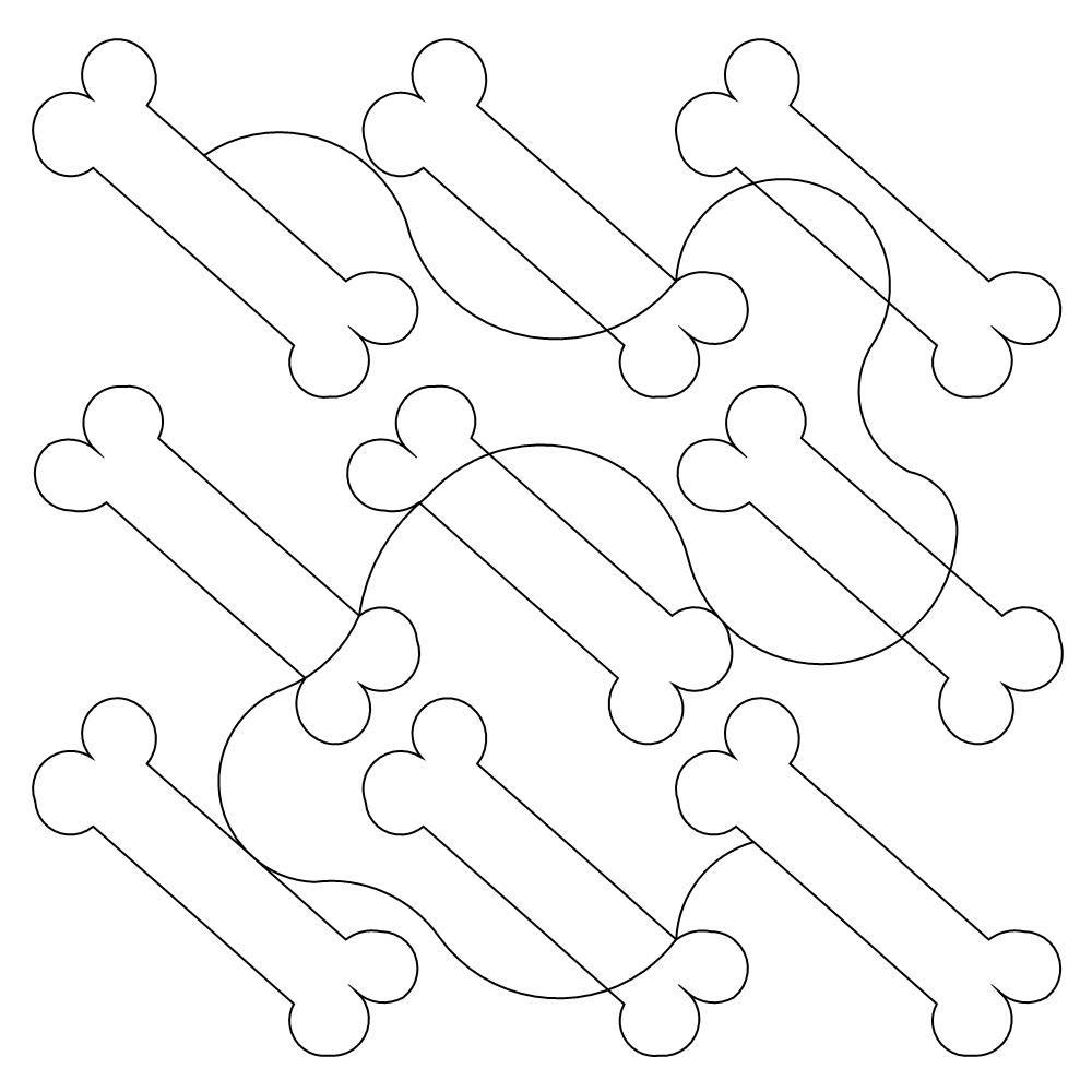 dog bone fill 001 Digital Pattern | Sweet Dreams Quilt Studio - Edge to ...