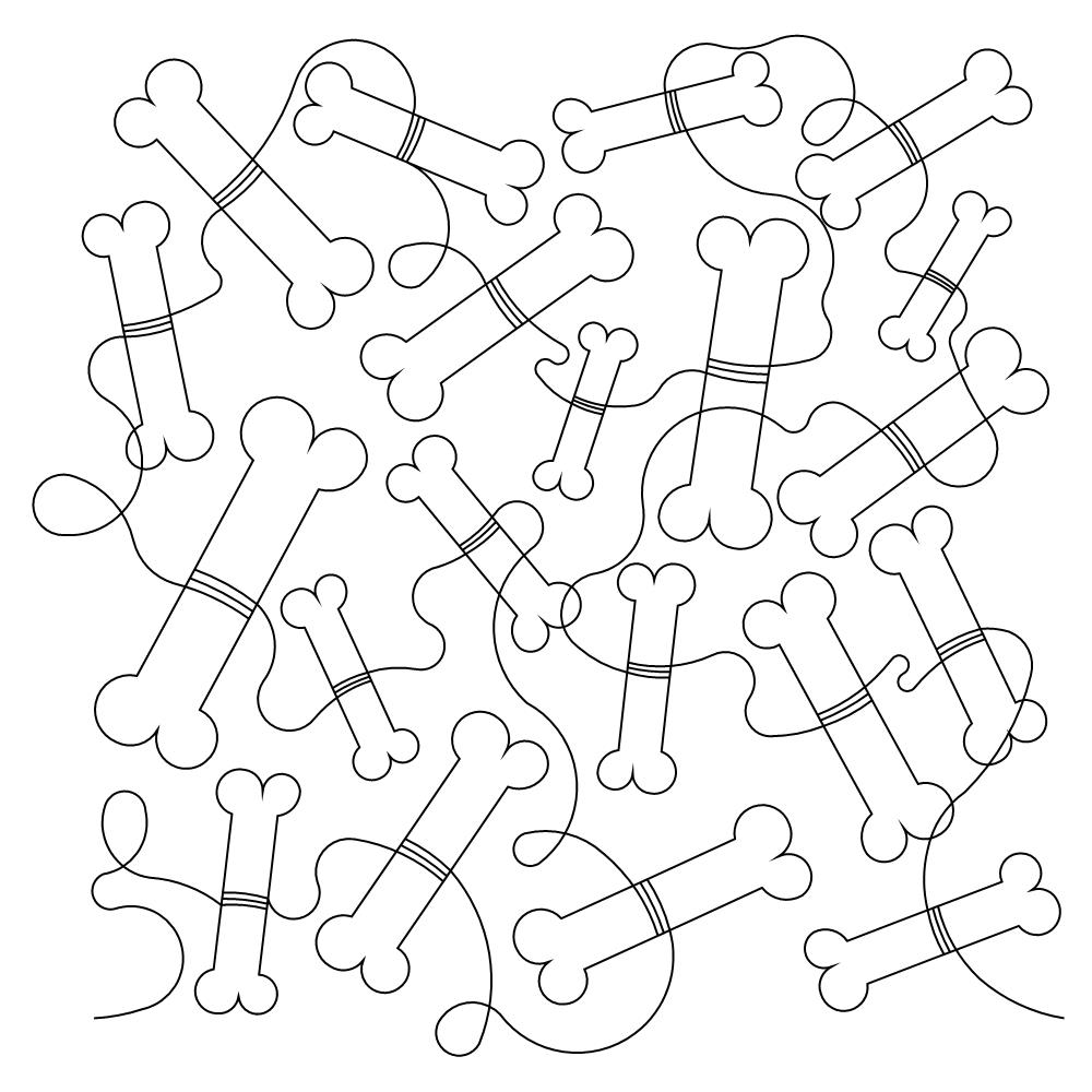 dog bones Digital Pattern | Sweet Dreams Quilt Studio - Edge to Edge ...
