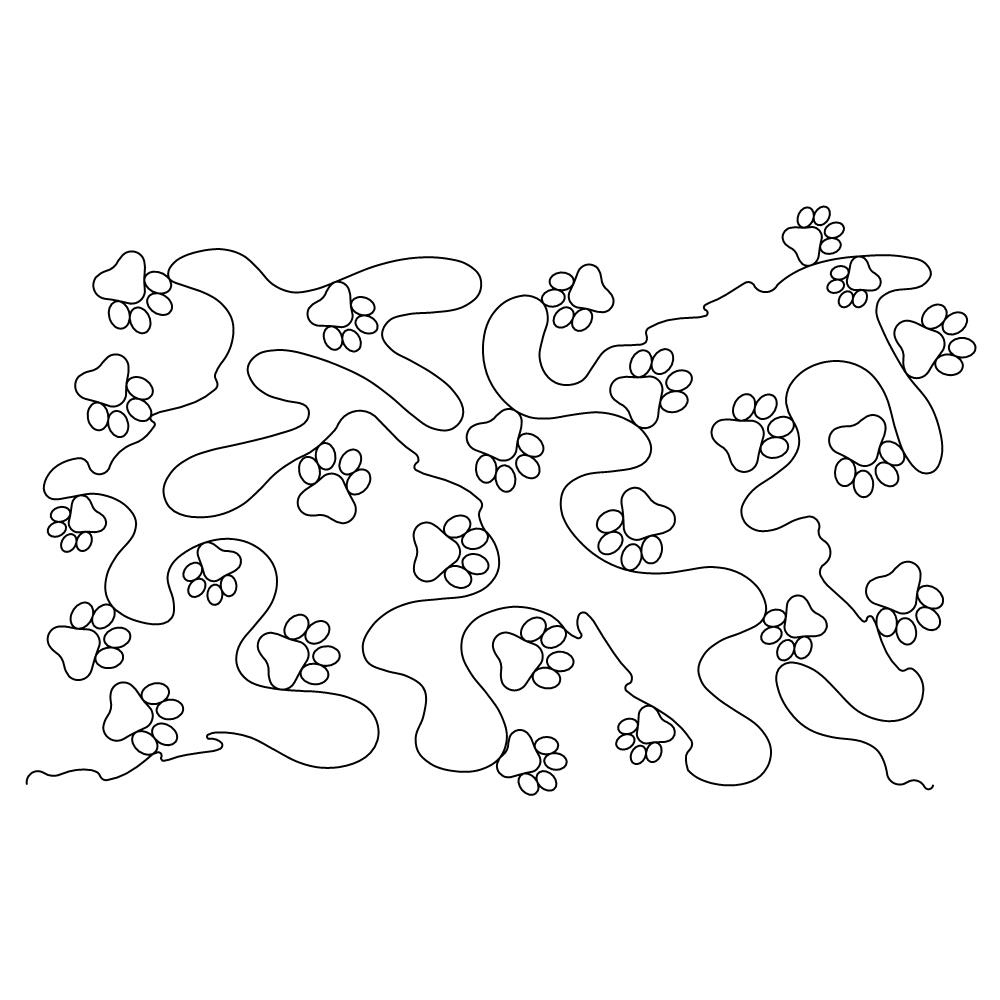 dog paws overlay 001 Digital Pattern | Sweet Dreams Quilt Studio - Edge ...