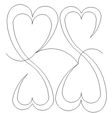 double heart border 001 Digital Pattern | Sweet Dreams Quilt Studio ...