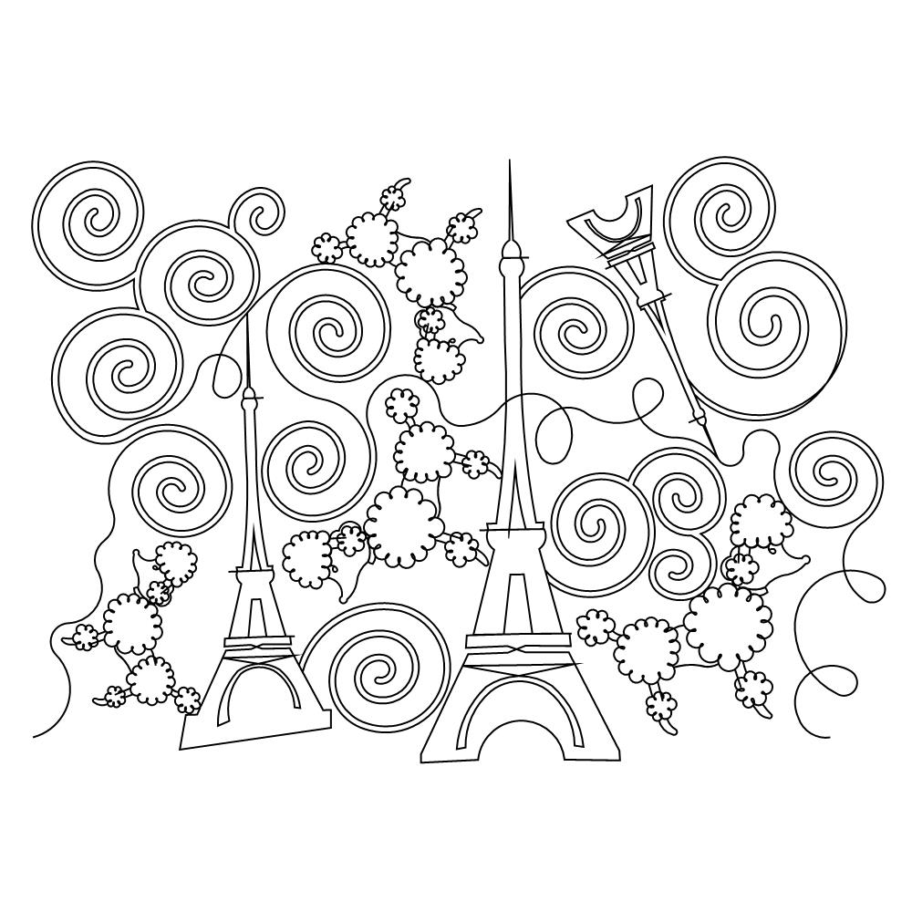 eiffel tower pano 005 Digital Pattern | Sweet Dreams Quilt Studio ...