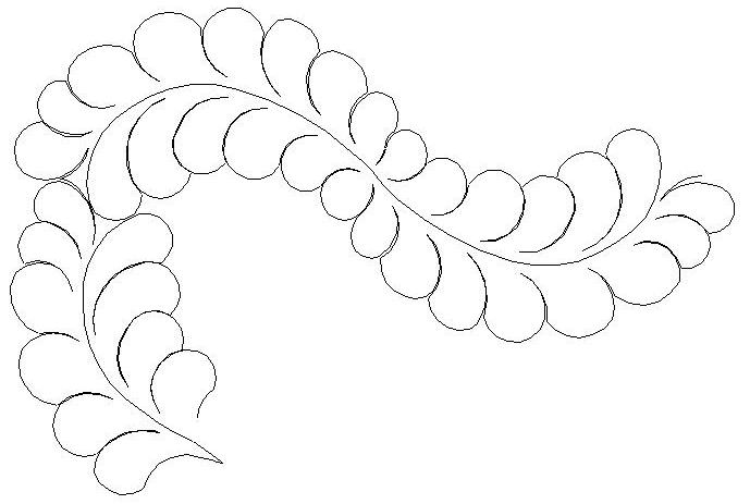 feather border 6 corner Digital Pattern | Sweet Dreams Quilt Studio ...