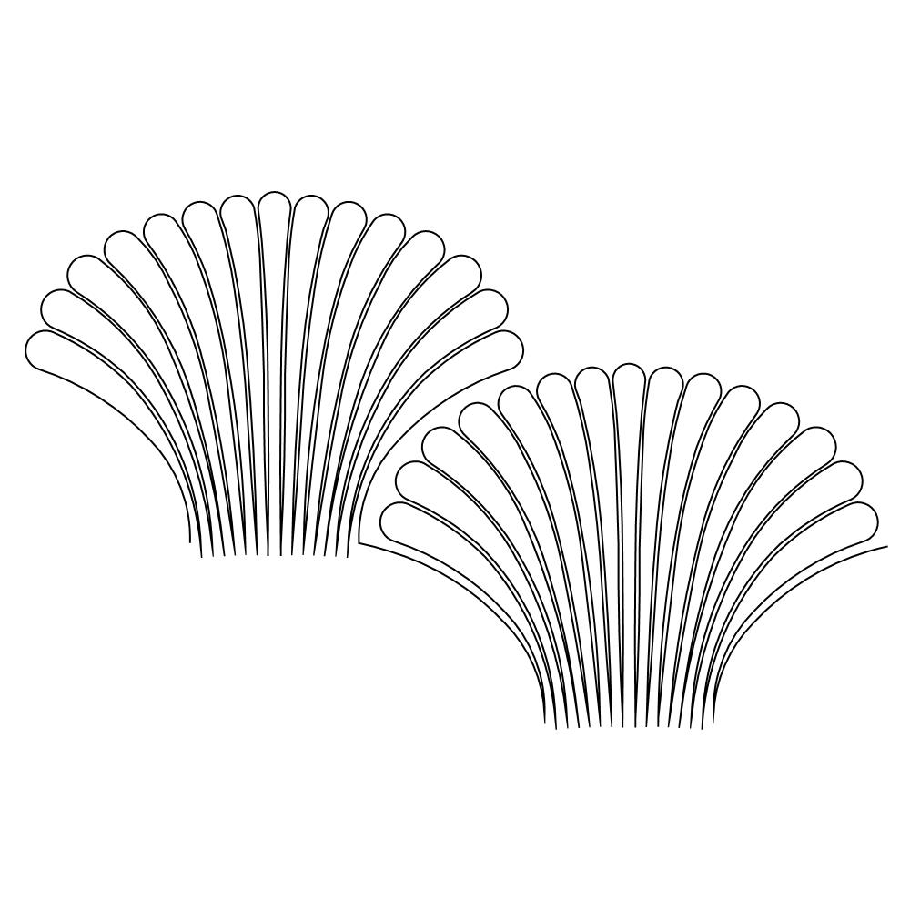 feather fan pano 001 - Edge to Edge Quilting Patterns