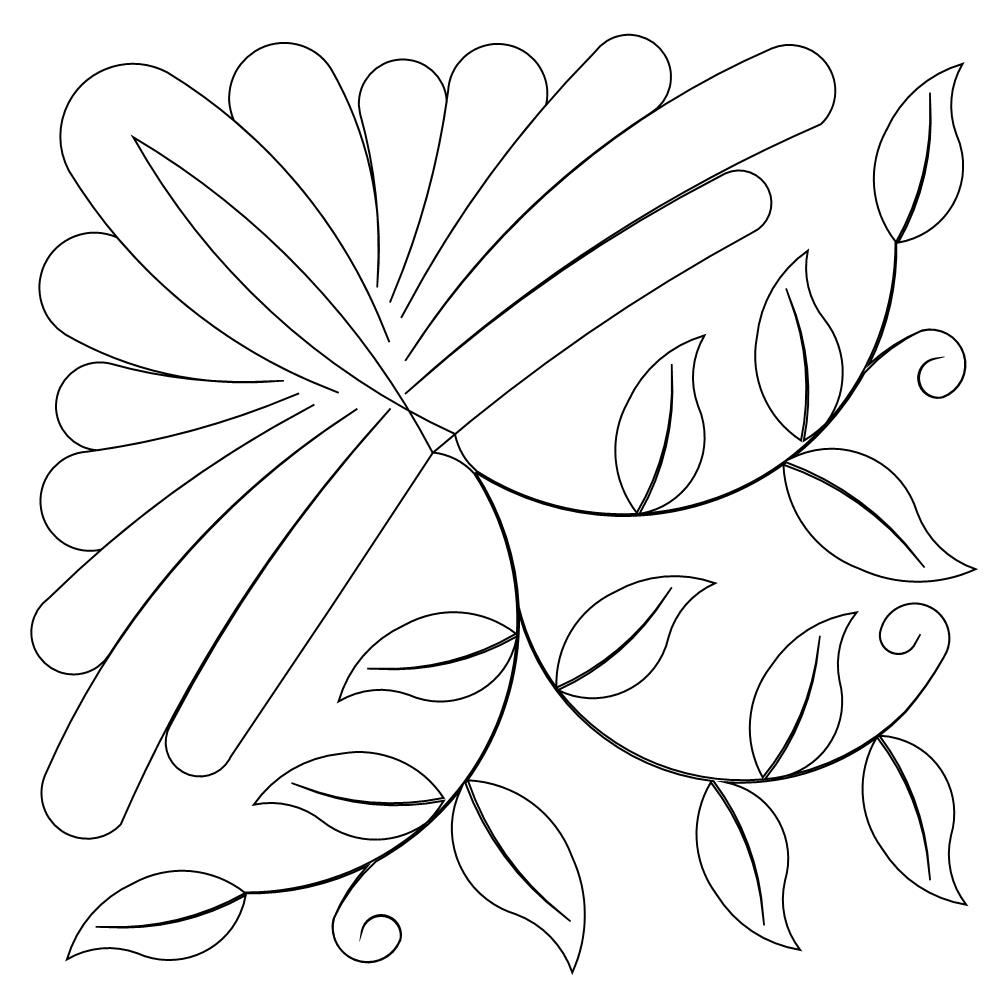 feather leaf hst block 001 Digital Pattern | Sweet Dreams Quilt Studio ...