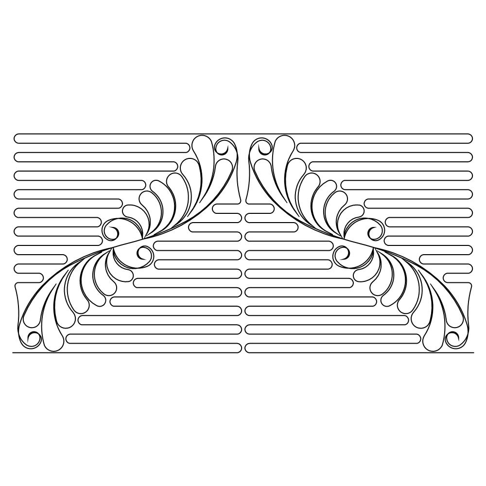 feather line pano 001 Digital Pattern | Sweet Dreams Quilt Studio ...