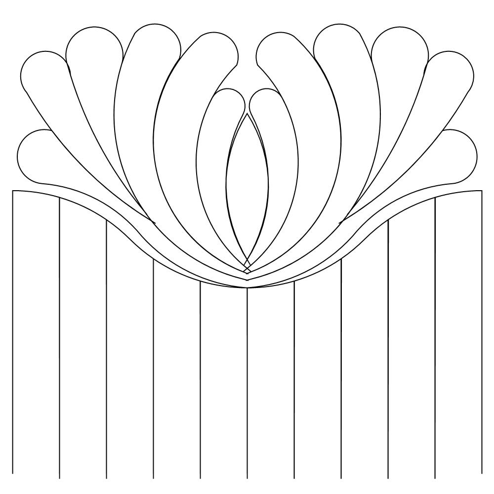 feather piano key border 001 Digital Pattern | Sweet Dreams Quilt ...