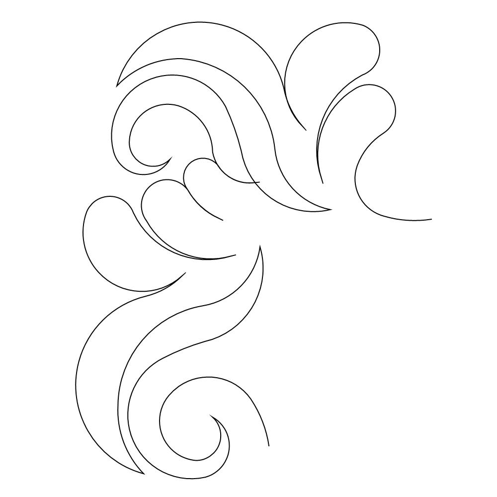 feather simple brd crn 003 Digital Pattern | Sweet Dreams Quilt Studio ...