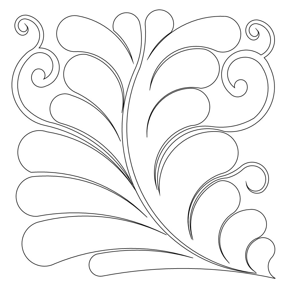 feather swirl 001 Digital Pattern | Sweet Dreams Quilt Studio - Digital ...