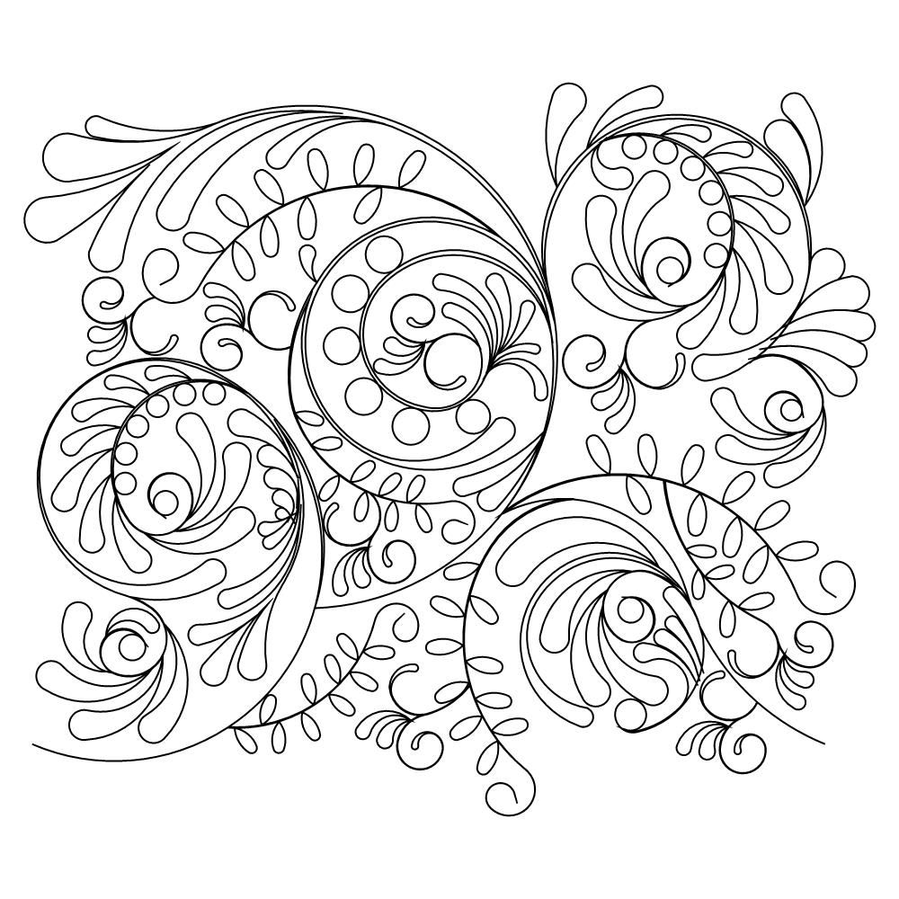 feather swirl pano 002 Digital Pattern | Sweet Dreams Quilt Studio ...