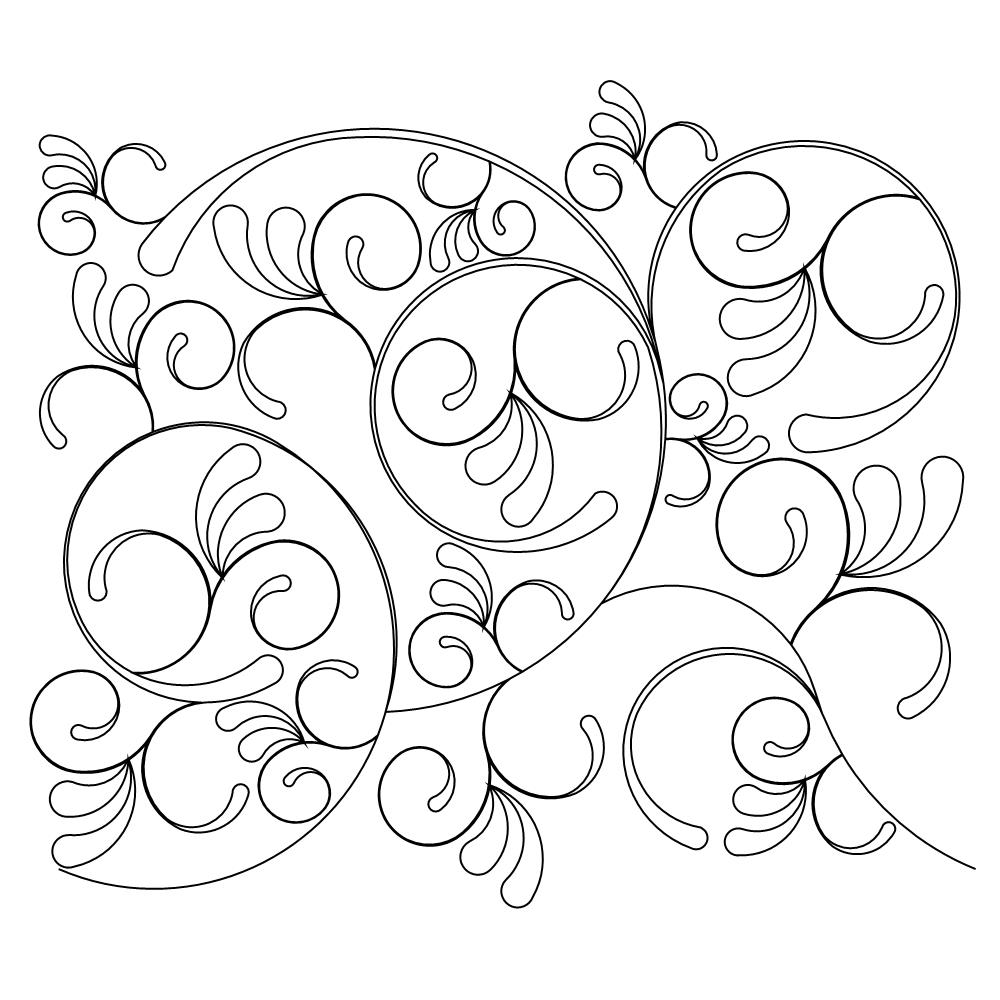 feather swirl pano 003 Digital Pattern | Sweet Dreams Quilt Studio ...