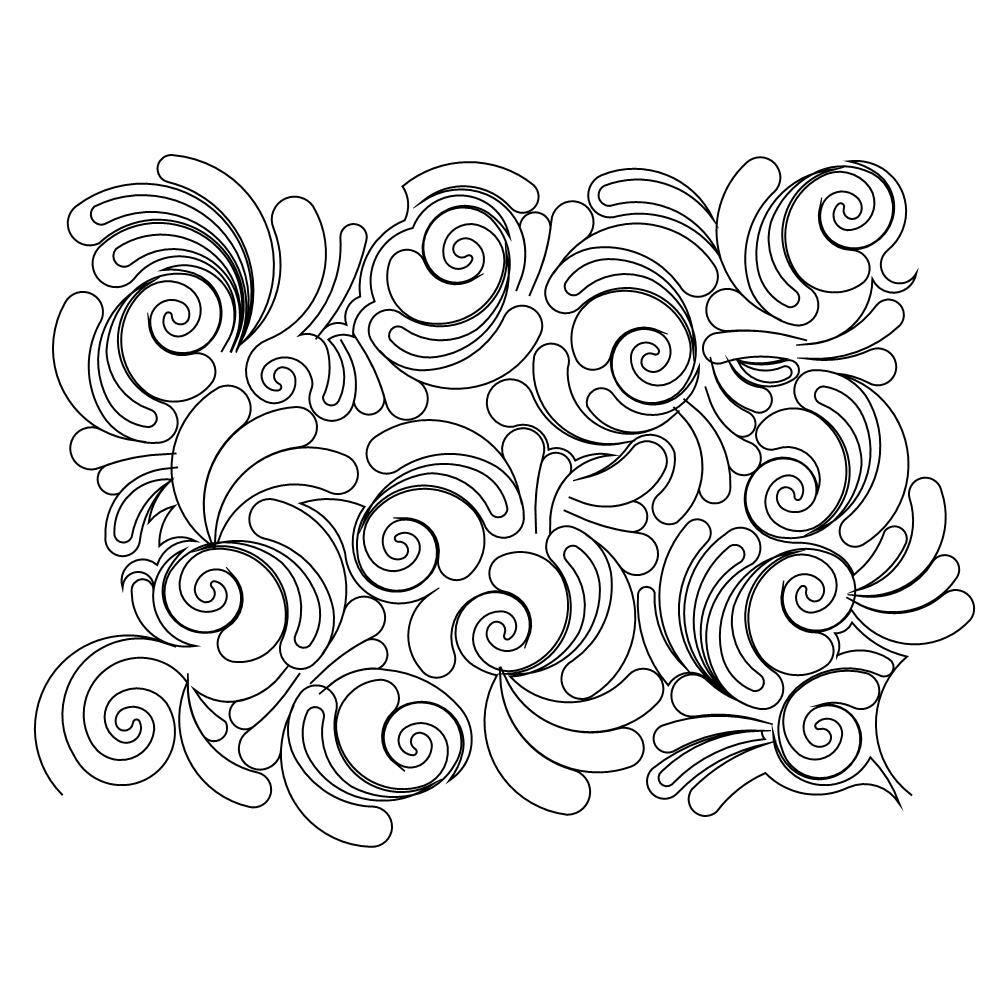 feather swirl pano 004 Digital Pattern | Sweet Dreams Quilt Studio ...
