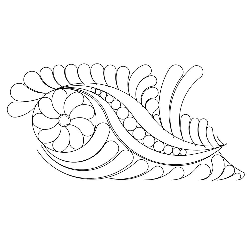 feather swish border 001 Digital Pattern | Sweet Dreams Quilt Studio ...