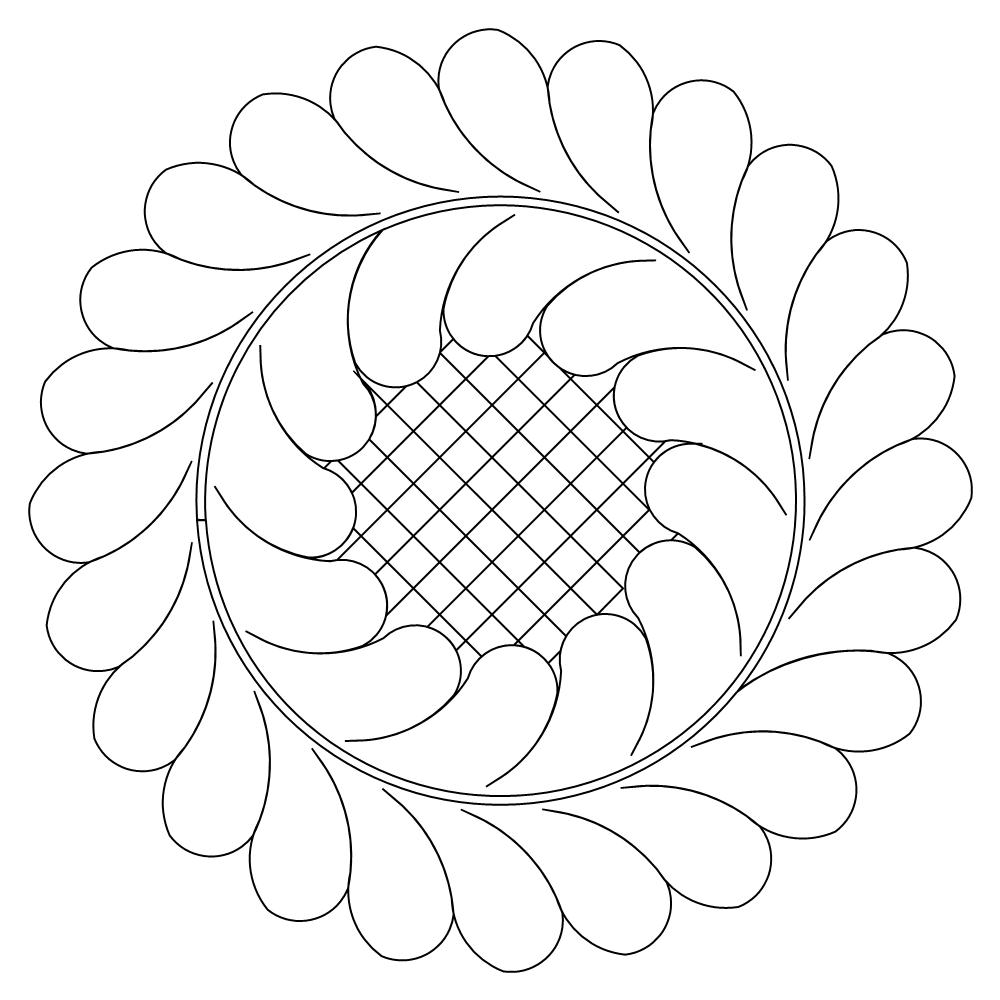 feather wreath w grid Digital Pattern | Sweet Dreams Quilt Studio ...