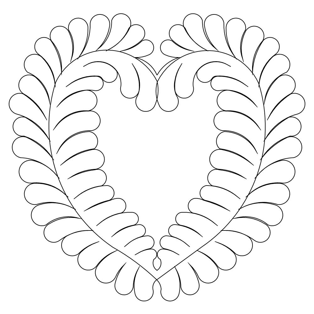 feathered heart 001 Digital Pattern | Sweet Dreams Quilt Studio ...
