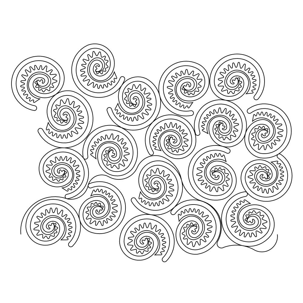 fiddle fern swirl pano 001 Digital Pattern | Sweet Dreams Quilt Studio ...
