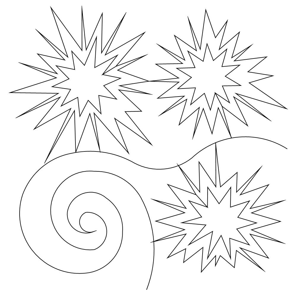 fireworks border corner Digital Pattern | Sweet Dreams Quilt Studio ...
