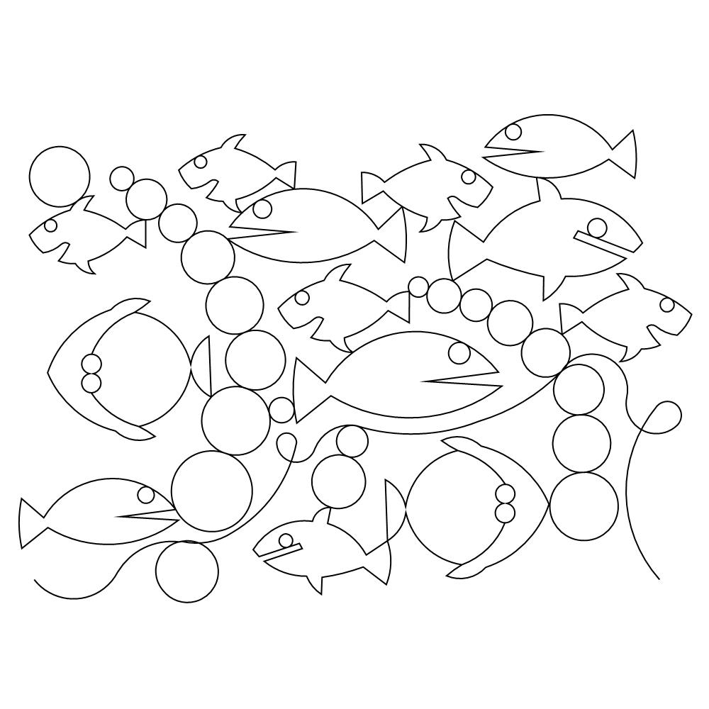 fish pano 001 Digital Pattern | Sweet Dreams Quilt Studio - Edge to ...
