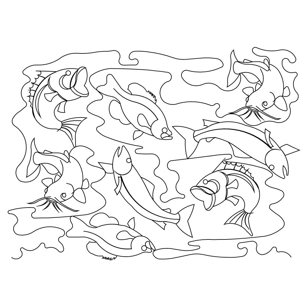 fish pano 004 Digital Pattern | Sweet Dreams Quilt Studio - Edge to ...