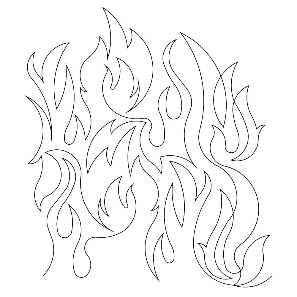 flames e2e 001 - Edge to Edge Quilting Patterns