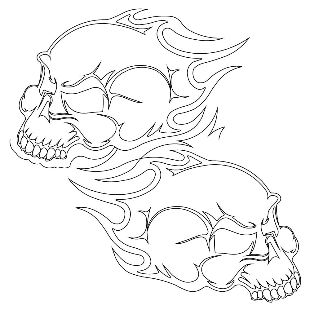 flaming skull pano 001 Digital Pattern | Sweet Dreams Quilt Studio ...