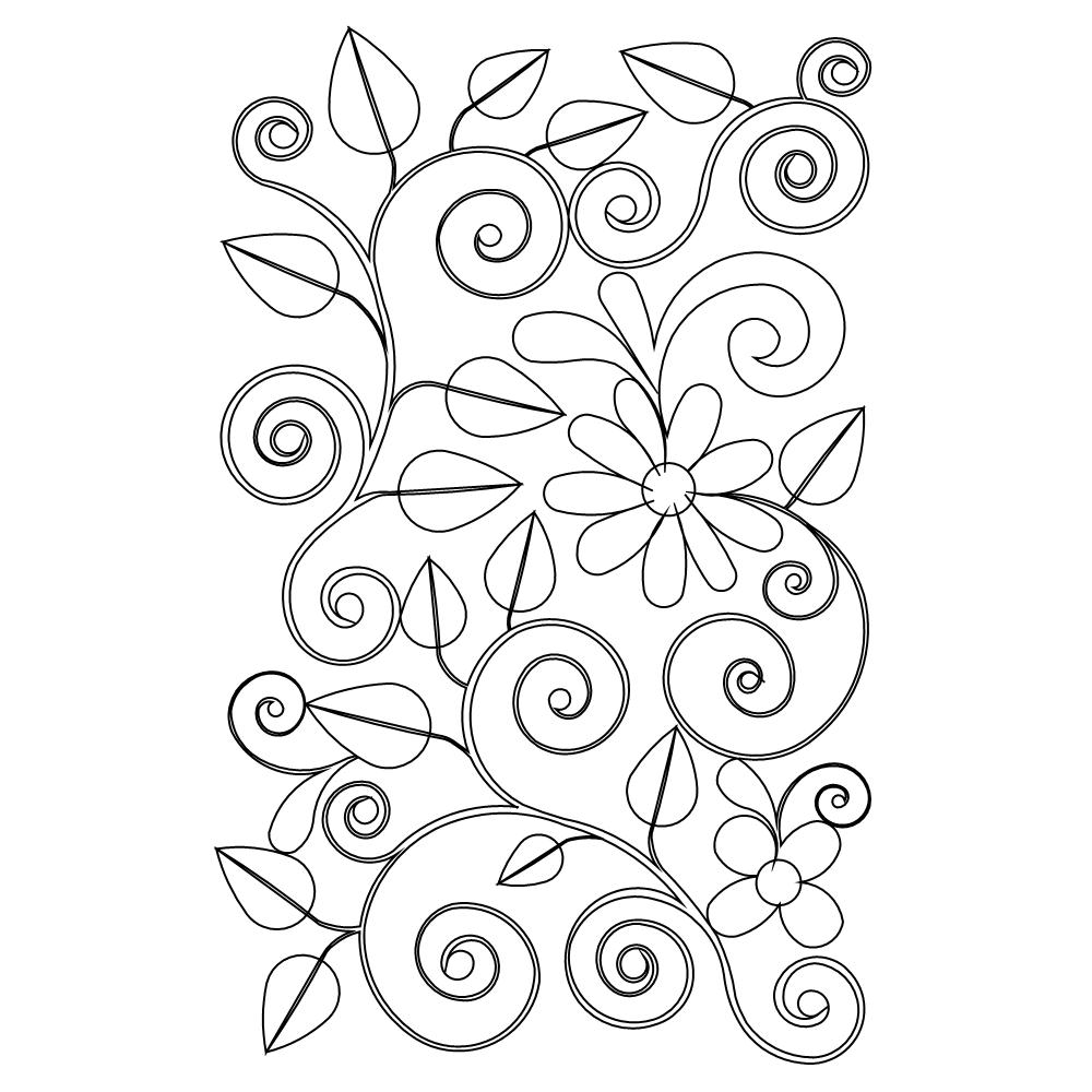 flower rectangle 002 Digital Pattern | Sweet Dreams Quilt Studio ...