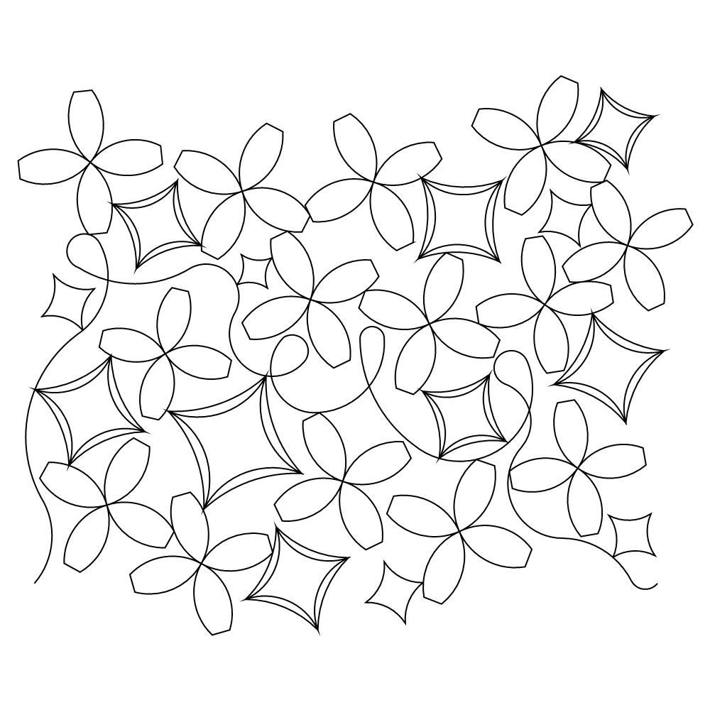 flower square pano 001 - Edge to Edge Quilting Patterns