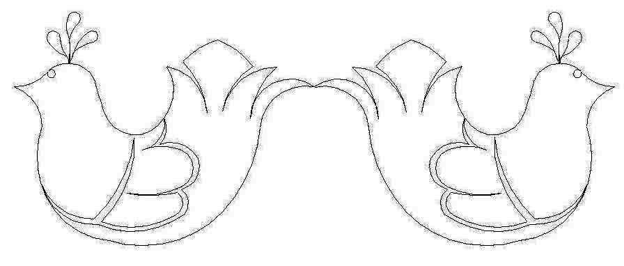 folk art bird x 2 Digital Pattern | Sweet Dreams Quilt Studio