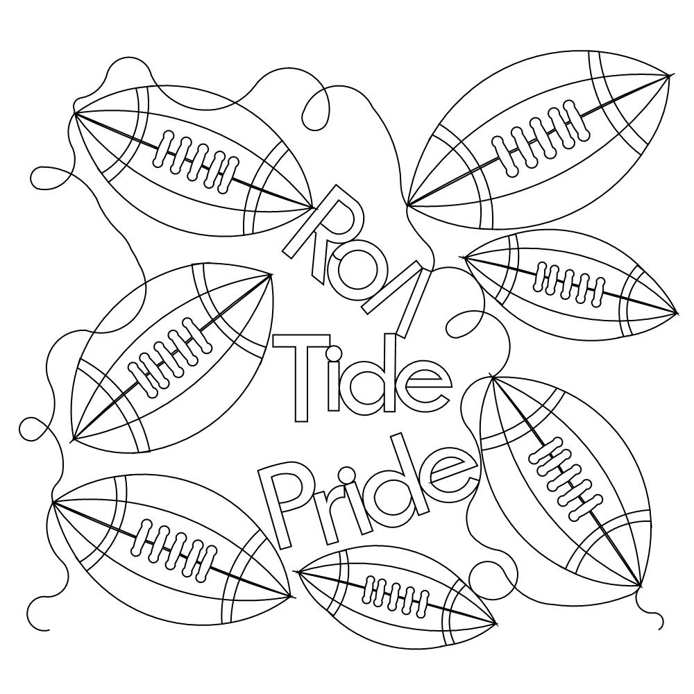 football alabama 001 Digital Pattern | Sweet Dreams Quilt Studio - Edge ...