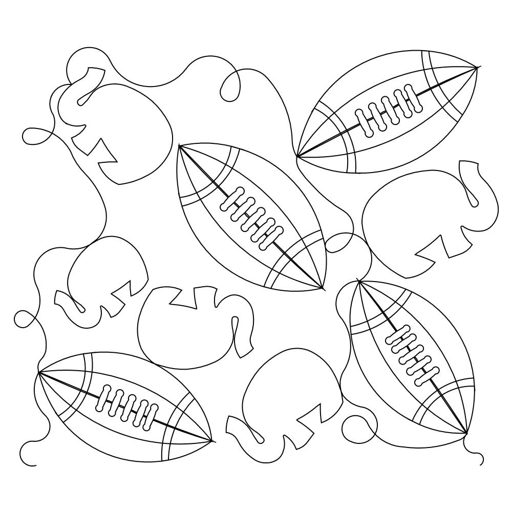 football alabama pano 005 Digital Pattern | Sweet Dreams Quilt Studio ...