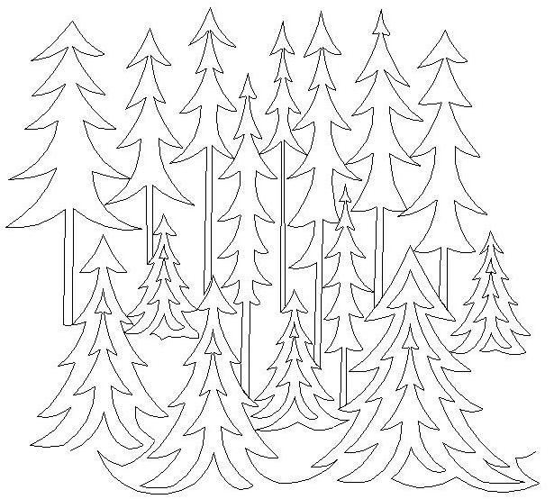 forrest of trees 1 Digital Pattern | Sweet Dreams Quilt Studio - Edge ...